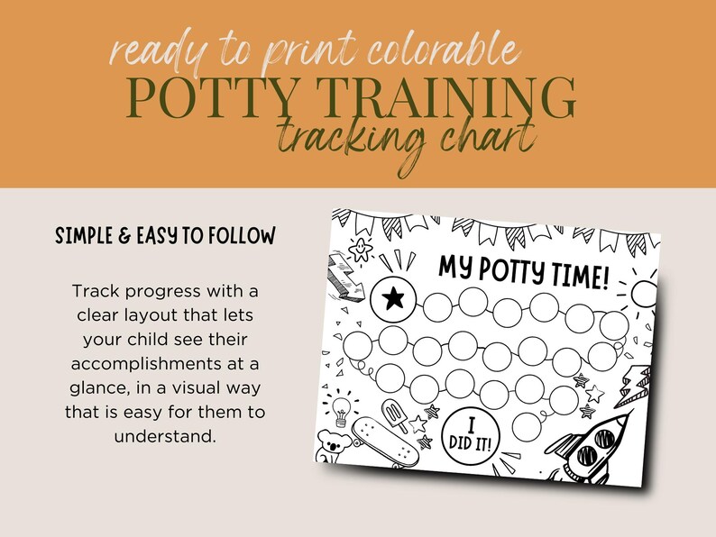 Potty Time! Kids Rocket Potty Training Tracker Spaceship Printable ...