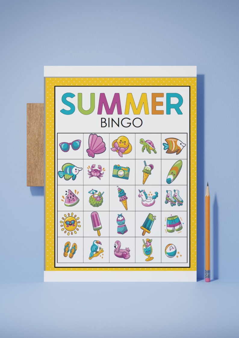 Summer Bingo Game Kit Digital Printable Downloadable - Etsy México