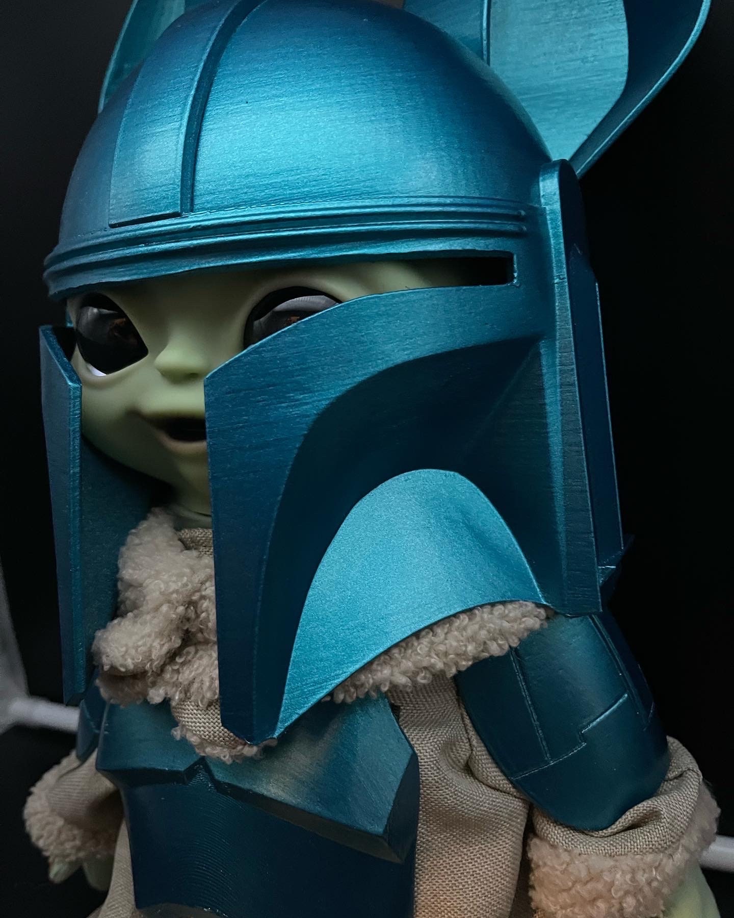 Armored Grogu Big Ears Turquoise - Etsy