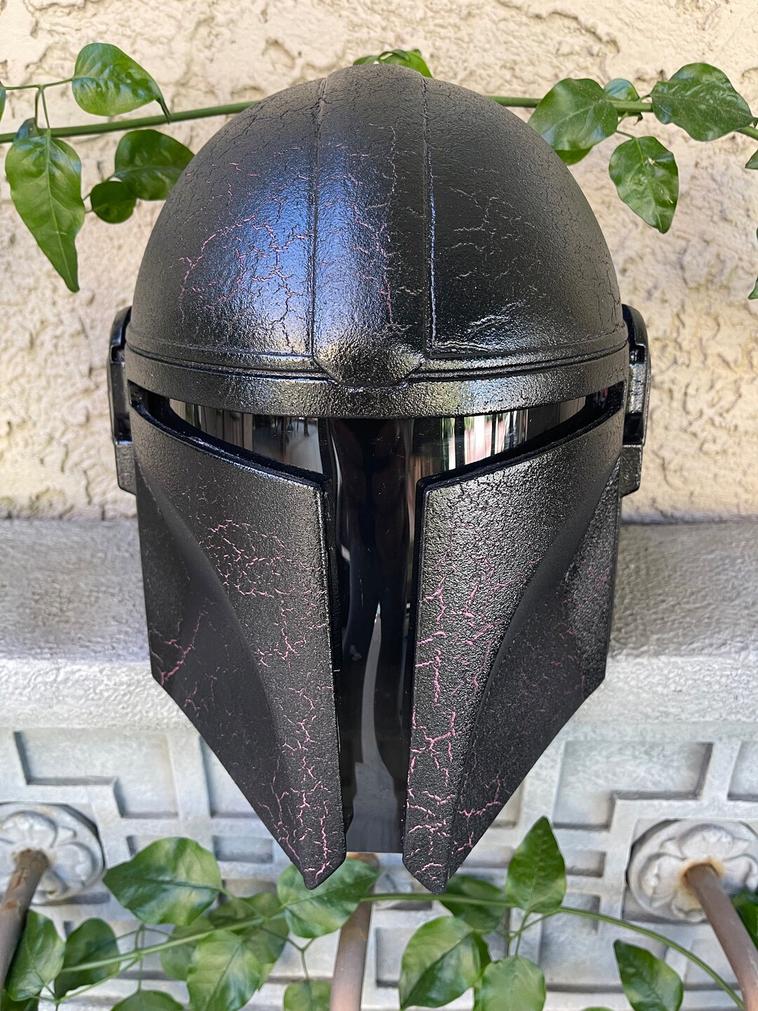 Mandalorian Helmet Charred Lava - Etsy