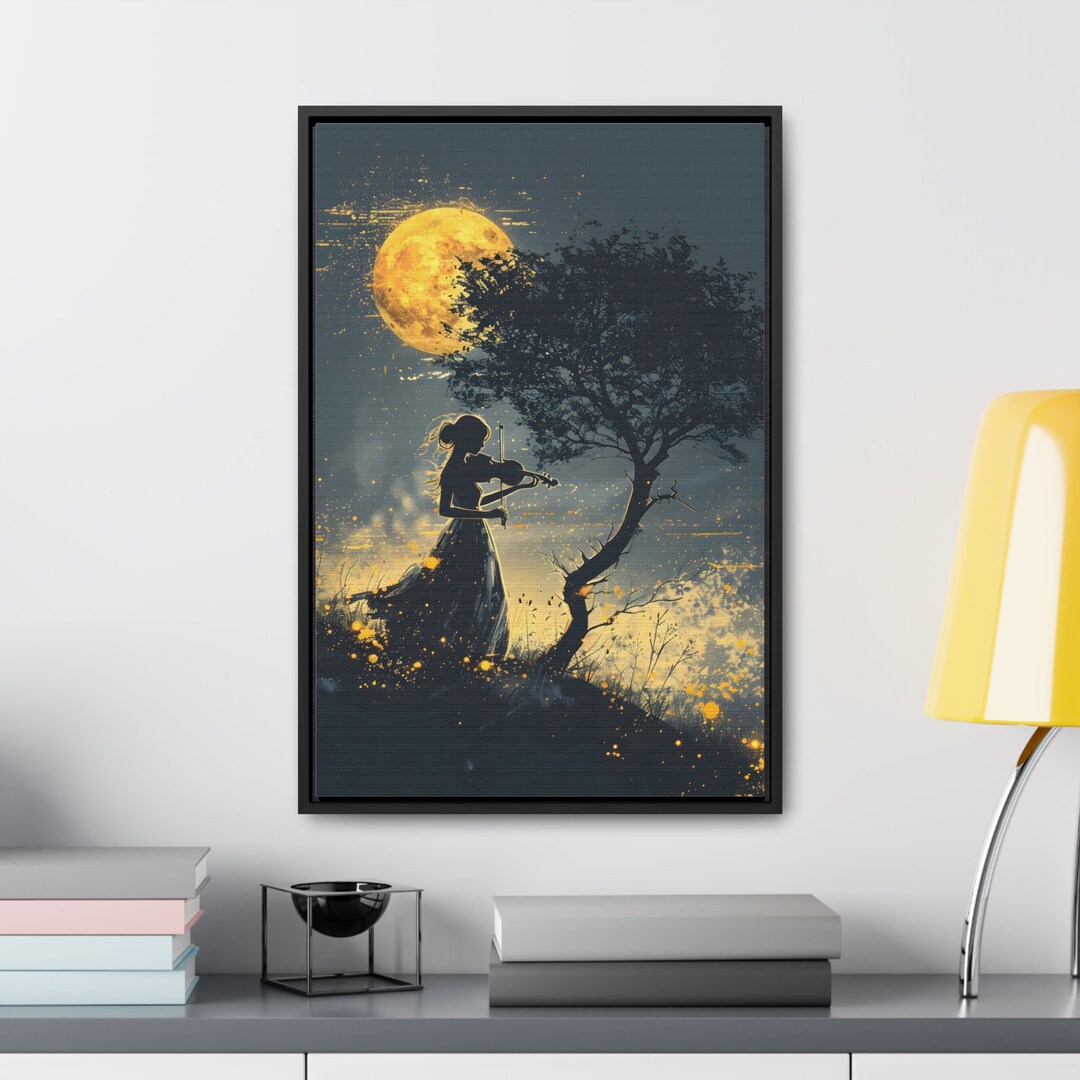 Violin Player Canvas Wall Art, Music Teacher Wall Art Gift, Modern Art ...