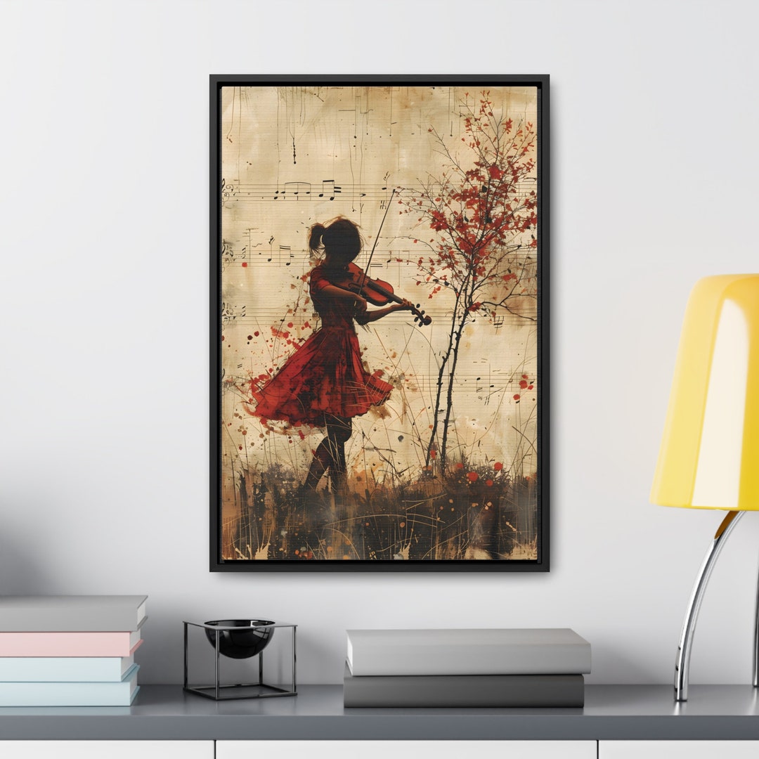 Violin Player Canvas Wall Art, Modern Art Print Canvas, Musician Gift ...