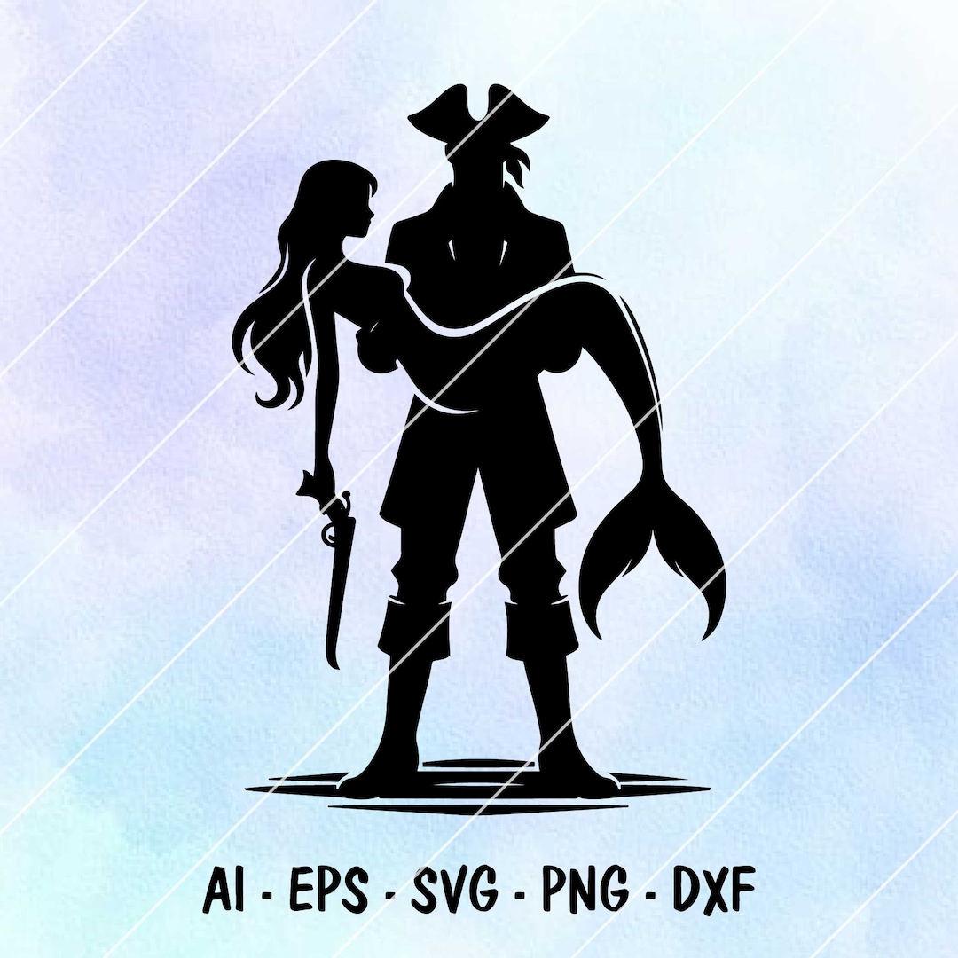 Mermaid and Pirate SVG, Mermaid SVG, Mermaid Clipart, Mermaid ...