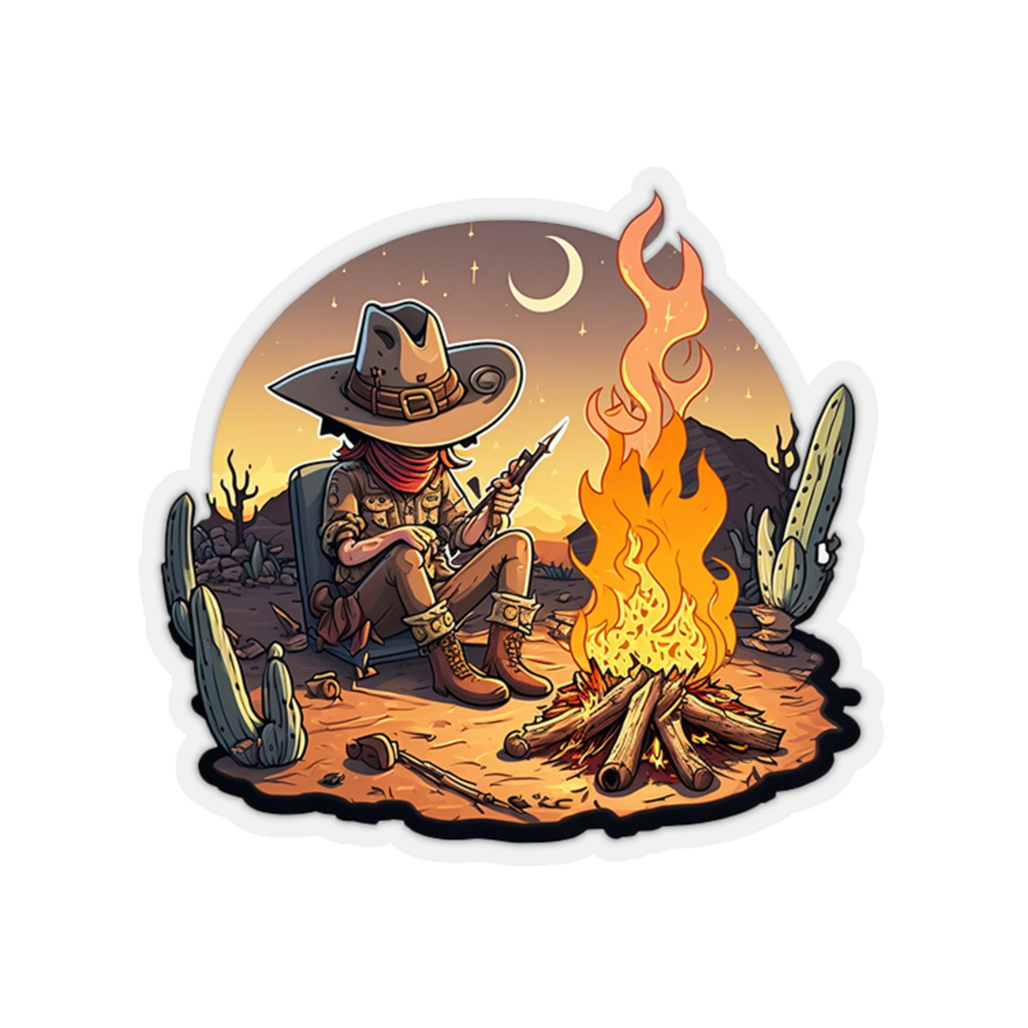 Cowboy Campfire Clip Art