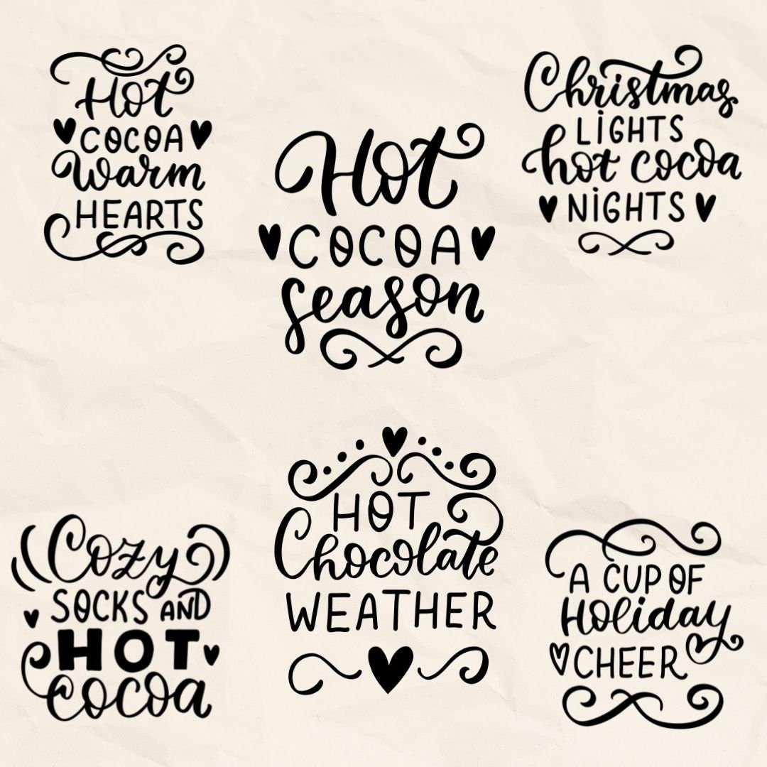 Christmas Cocoa SVG Bundle, Christmas Cocoa PNG, Christmas Hot ...