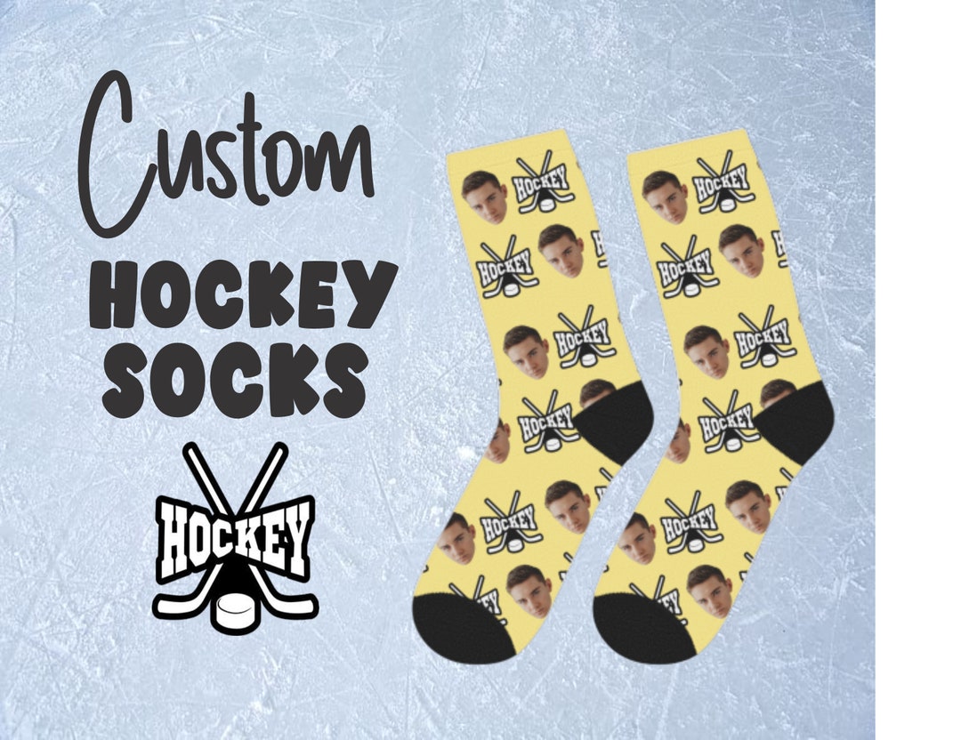 Hockey Socks Custom Face Socks -custom Photo Sock, Custom Socks ...