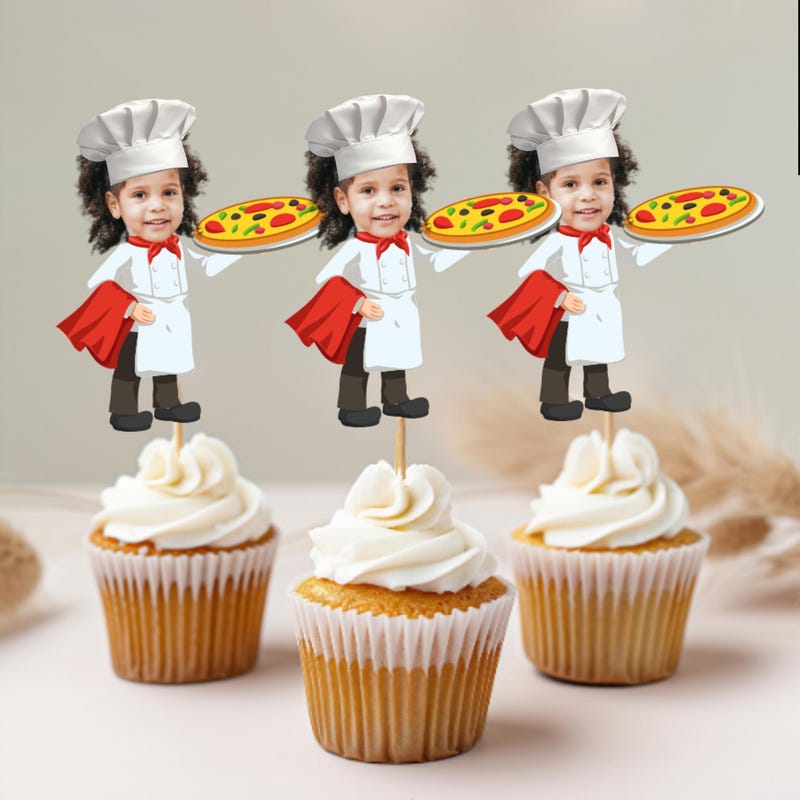 Chef Cupcake Toppers - Etsy