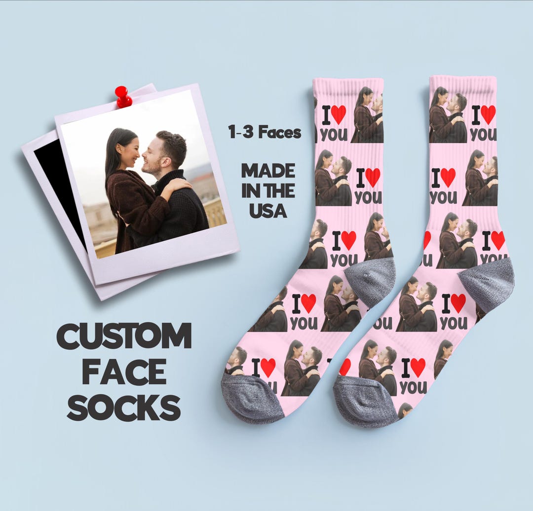 Custom Face Socks , Custom Photo Sock, Custom Socks, Personalized Socks ...