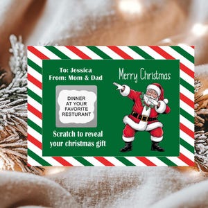Custom Scratch off Christmas Ticket Card: Personalized Surprise - Etsy