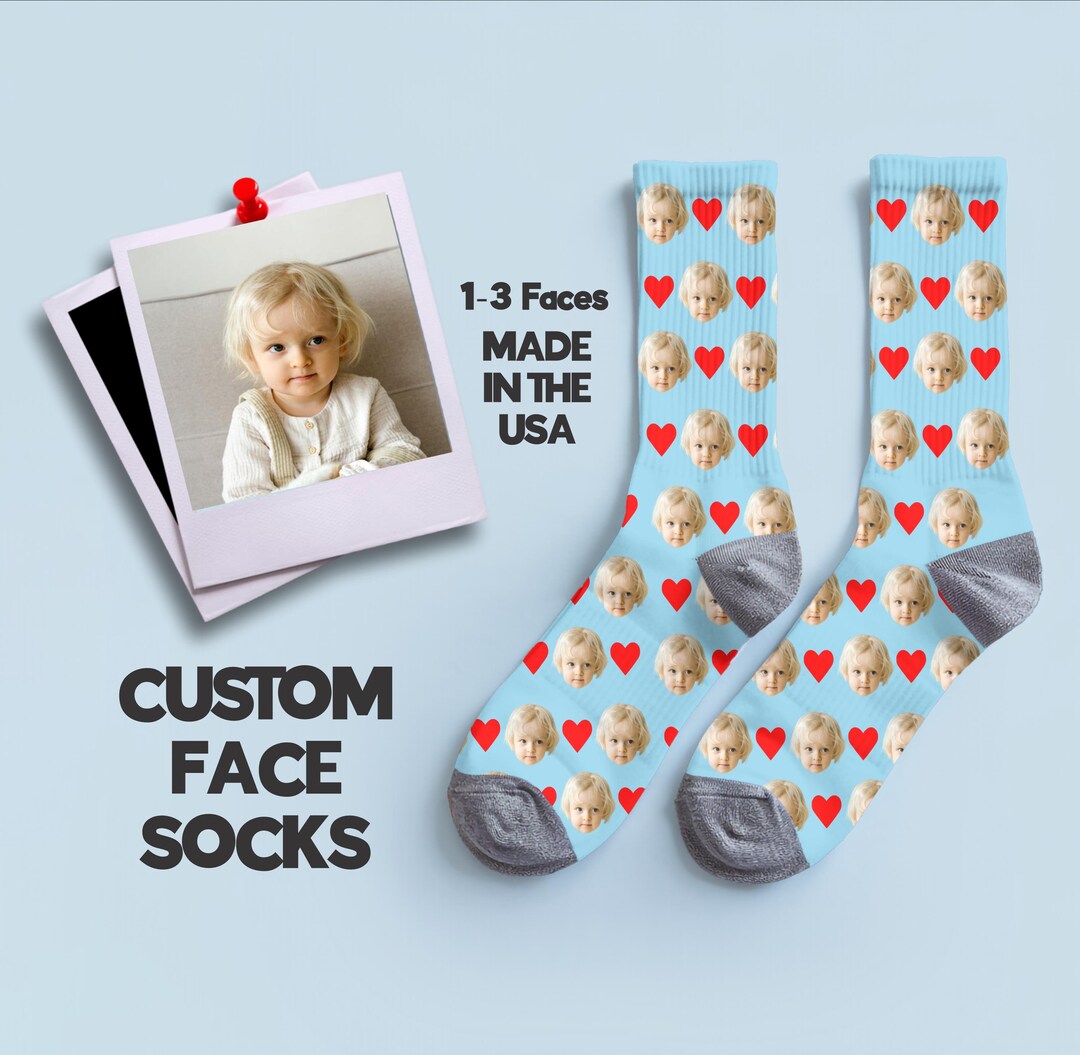 Custom Face Socks – Personalized Photo Socks - Socks With Faces - Etsy