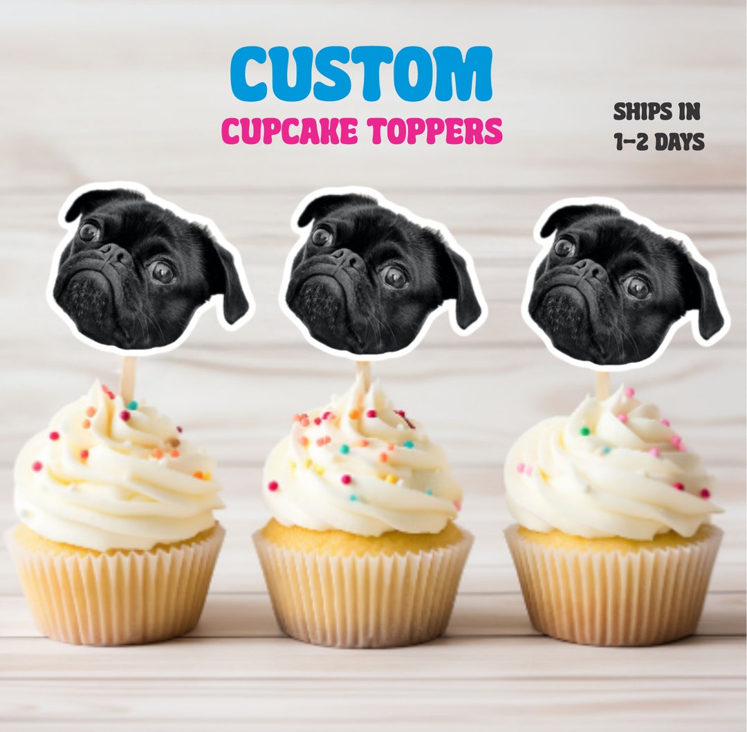 Custom Face Cupcake Toppers - Custom Birthday Party Cupcake Toppers ...