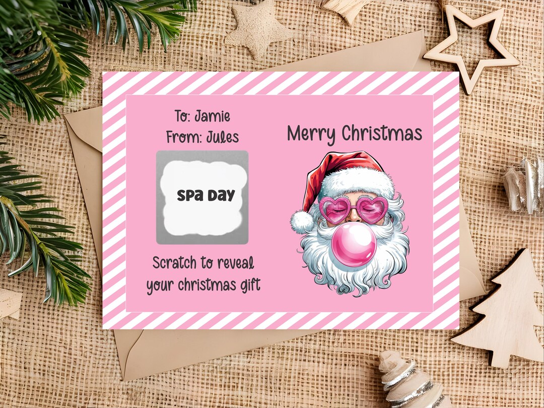 Custom Scratch off Christmas Ticket Card Personalized Scratch off ...
