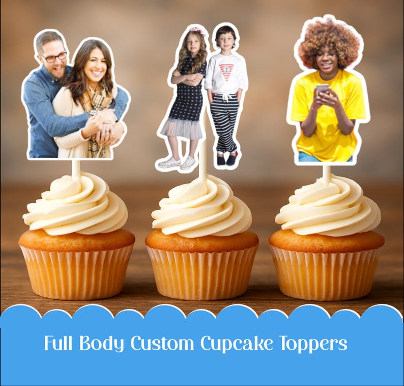 Custom Face Cupcake Toppers: Personalized Birthday Party Decoration ...