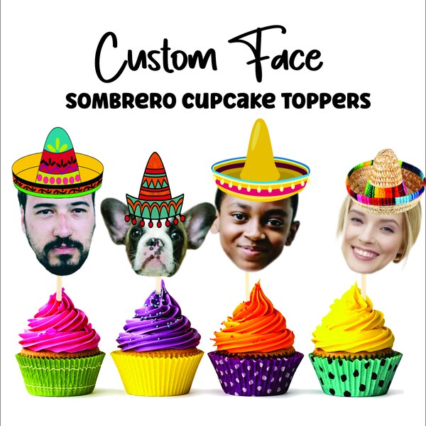 Sombrero Cupcake Toppers - Etsy