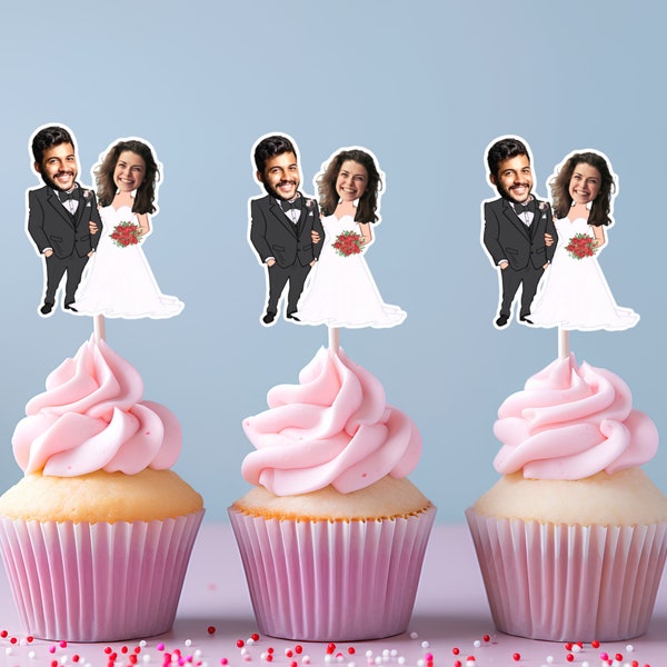 Wedding Cupcake Topper - Etsy