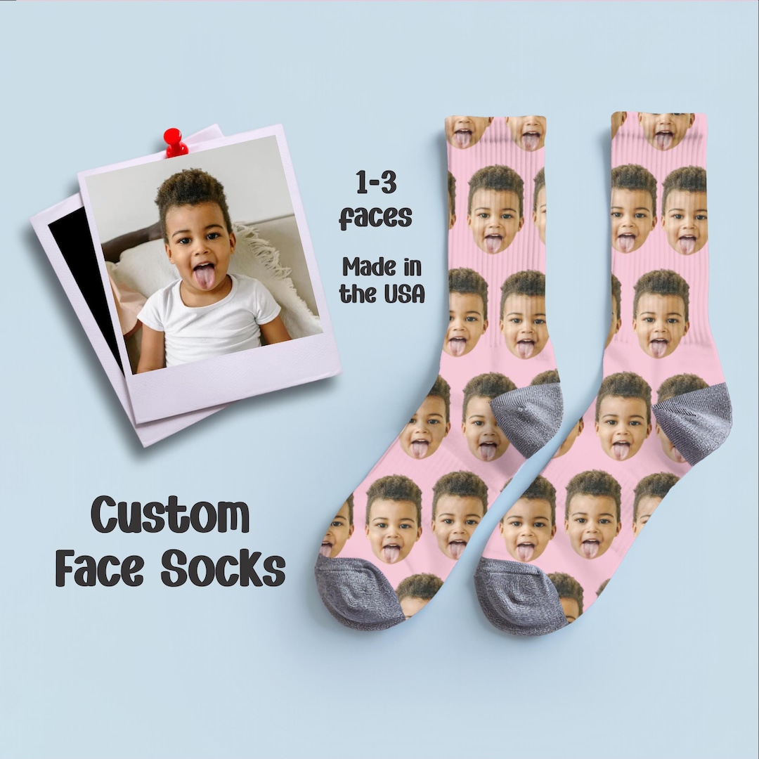 Custom Face Socks, Socks With Faces, Custom Socks, Personalized Socks ...