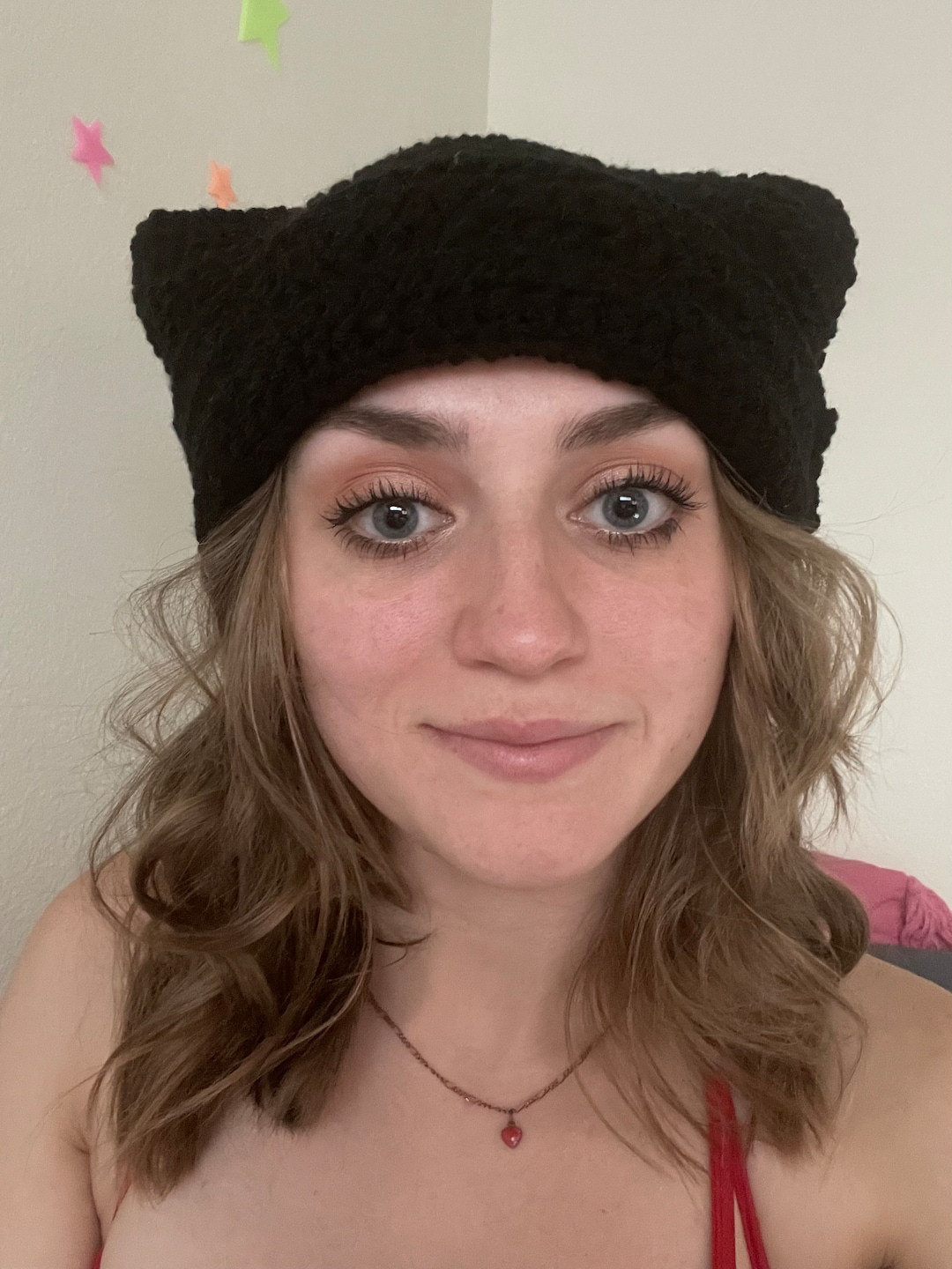 Crochet Cat Ear Beanie/hat, Homemade Cat Ear Beanie - Etsy
