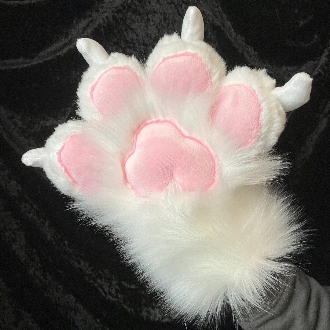 White Pair of Fursuit Cosplay Paws - Etsy