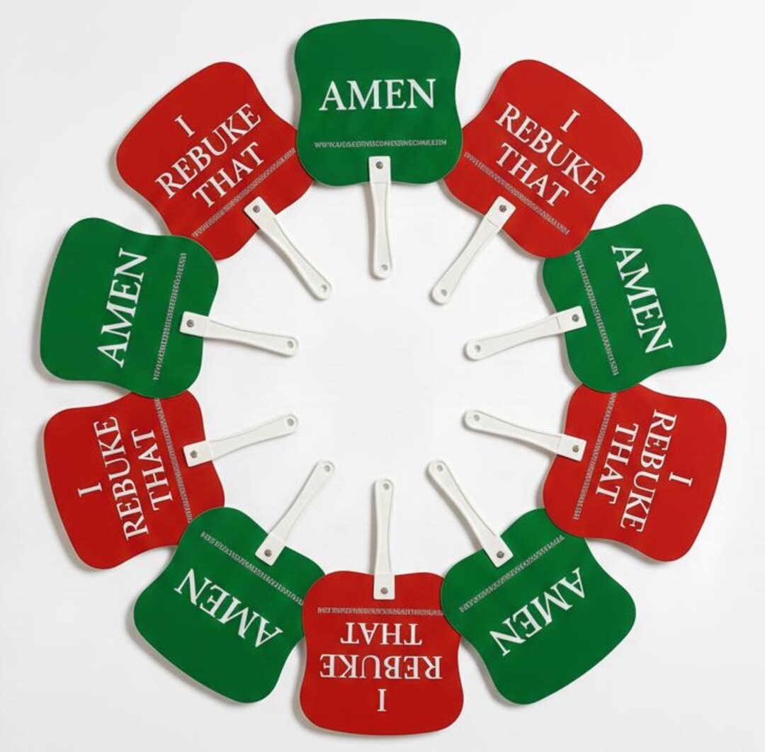 10 Fan Bundle - Funny Church Hand Fans: AMEN / I REBUKE THAT - Etsy