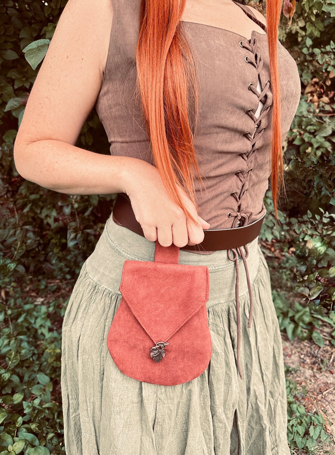 Renfaire Leaf Pouch, Wood Elf Druid Hunter Cosplay, Fantasy Festival ...
