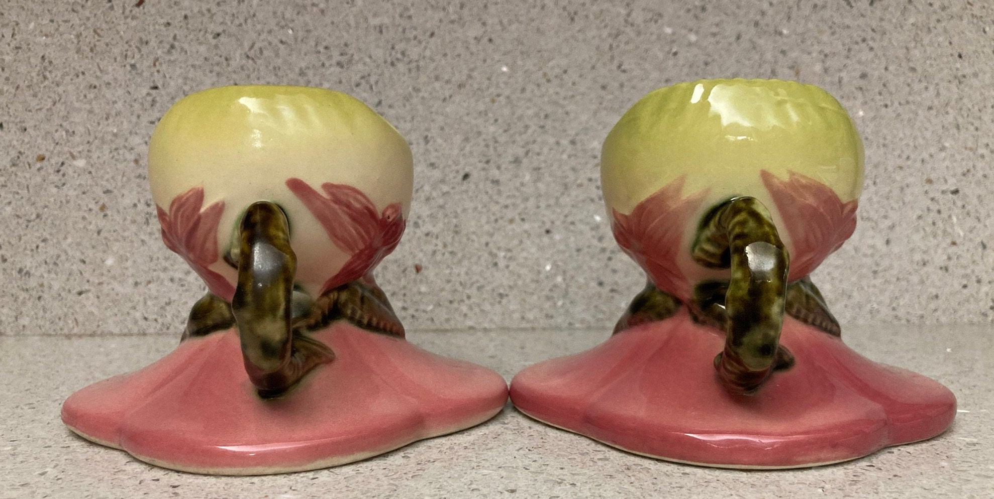 LOWER Price**vintage Hull Art Deco Pottery Woodland Gloss Candleholders ...