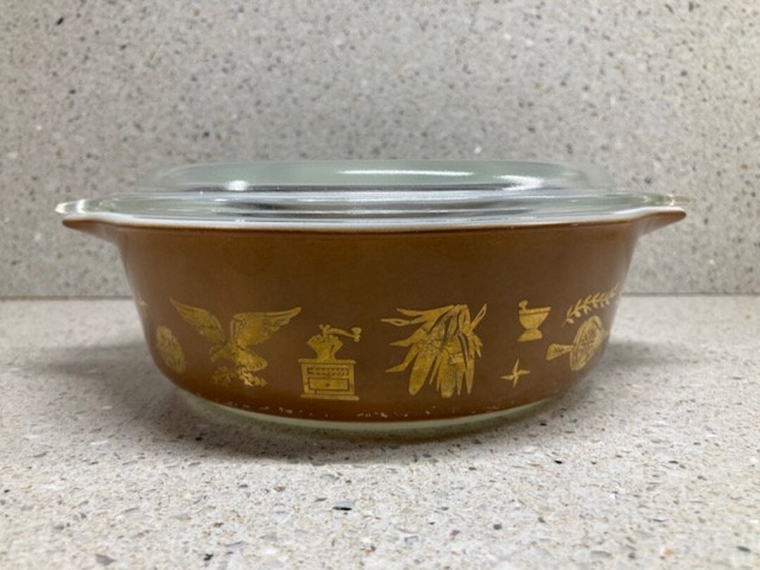 Pyrex Americana Casserole Dish #473 1 Pint With Lid - Etsy