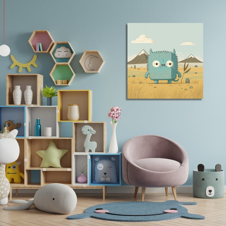 Little Furry Monster Digital Download Wall Art Set of 4 Lil - Etsy