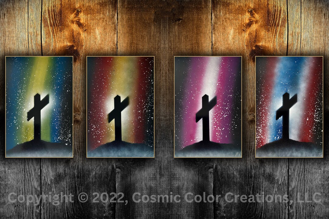 The Original COSMIC CROSS Custom Spray Paint Art ASCENT Design on ...