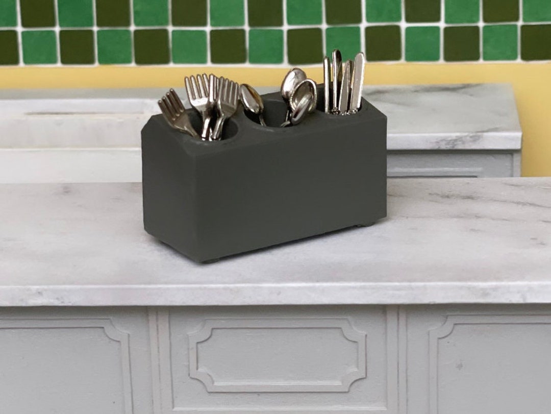 DIGITAL STL File 1:12 Scale Miniature Silverware Holder - Etsy