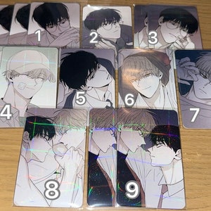 Korean BL Manhwa Lezhin Collection Photocards and Holographic Tickets ...