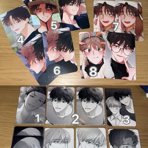 Korean BL Manhwa Lezhin Collection Photocards and Holographic Tickets ...