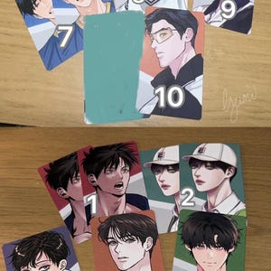 Korean BL Manhwa Lezhin Collection Photocards and Holographic Tickets ...