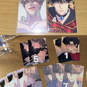 Korean BL Manhwa Lezhin Collection Photocards and Holographic Tickets ...