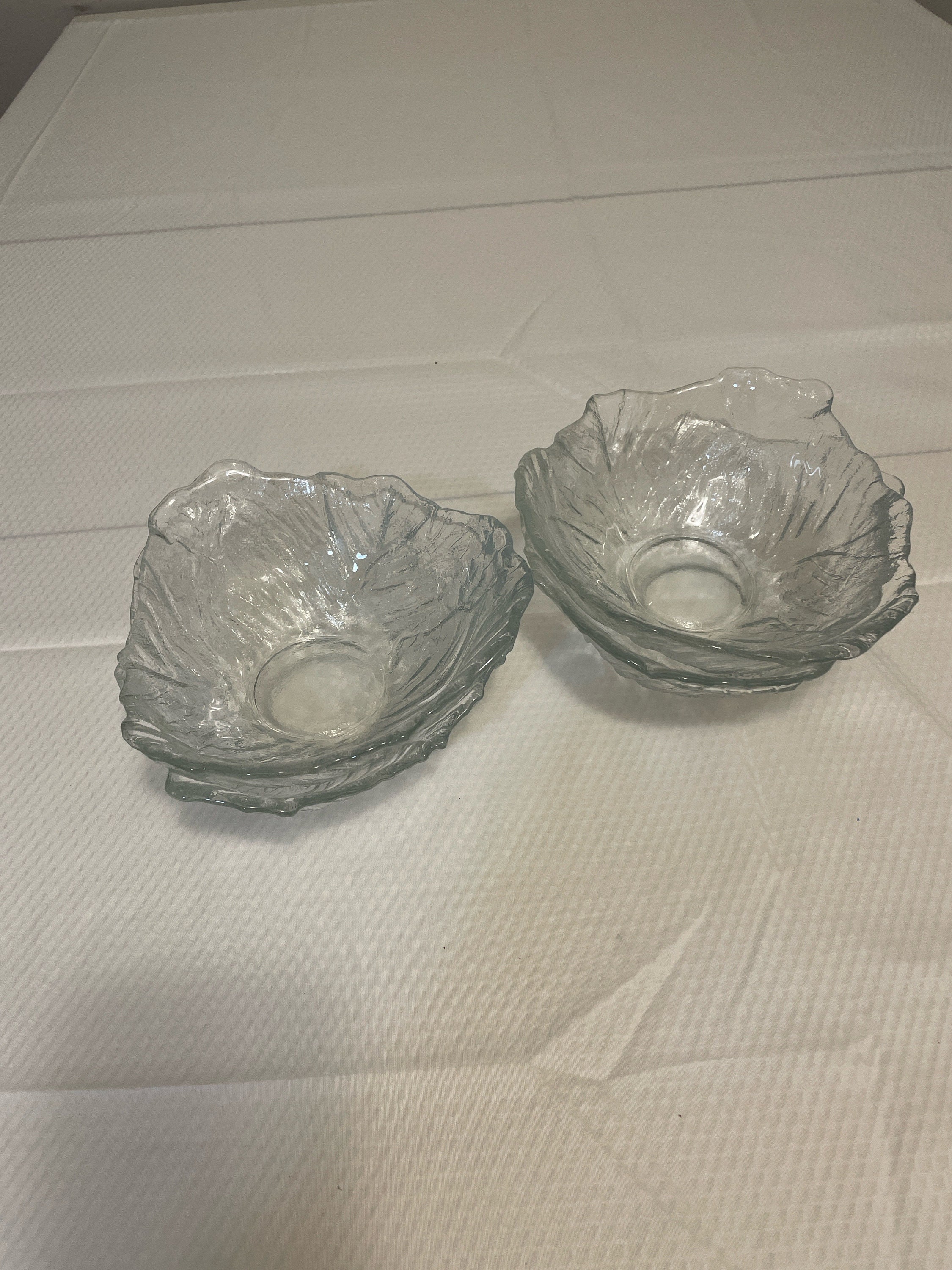 Viking Individual Glass Cabbage Leaf Salad Bowls. Set of 4 - Etsy