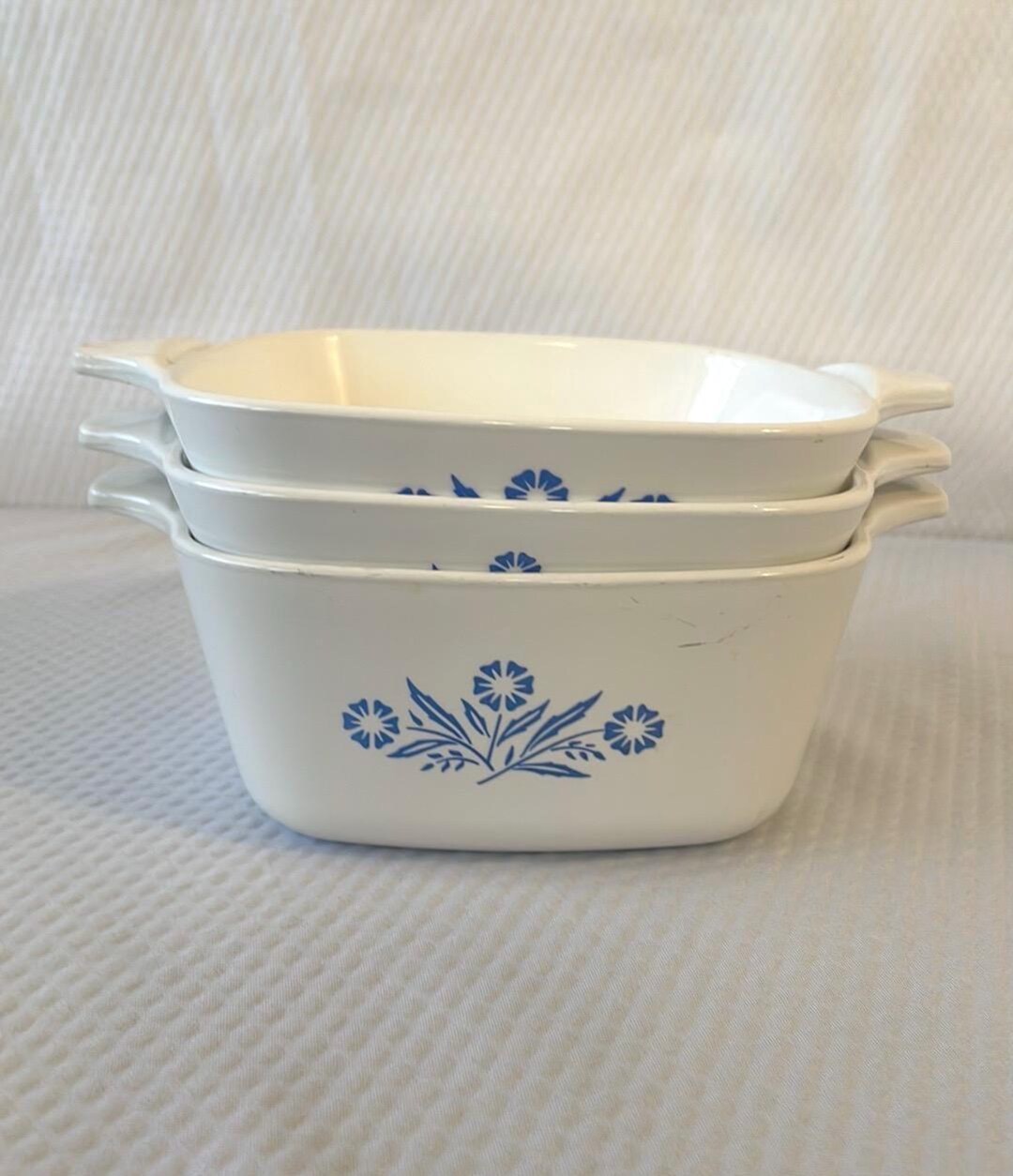 Corningware Cornflower Mini Casserole Dishes. Set of Three. - Etsy