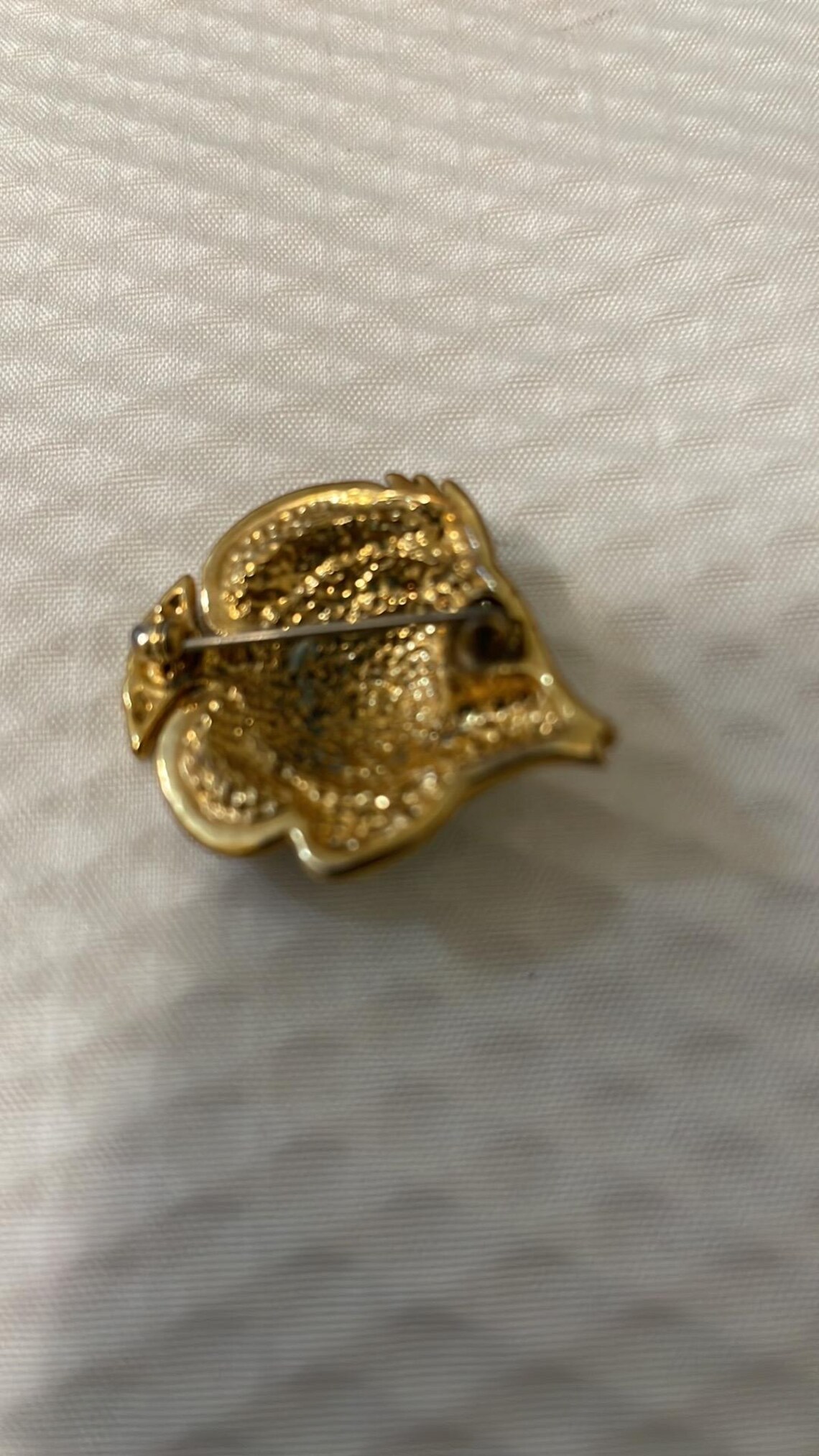 Vintage Gold Tone and Emerald Green Fish Brooch - Etsy