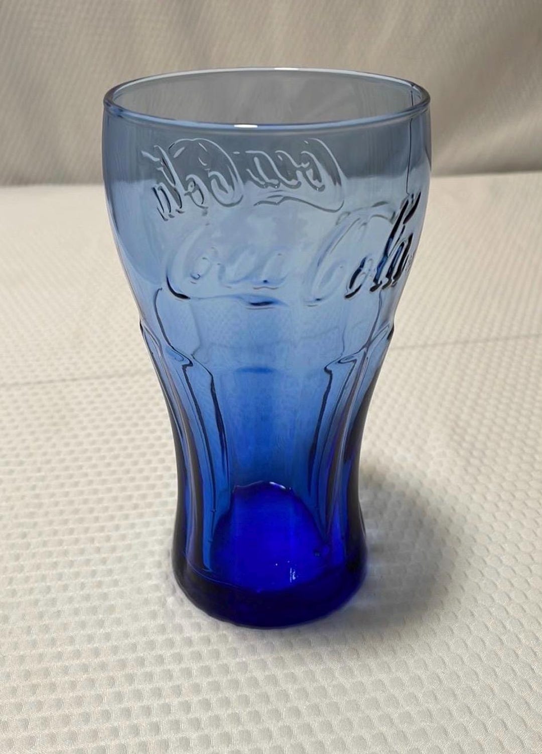 Coca Cola Collectable 16 Oz Cobalt Blue Glass. - Etsy