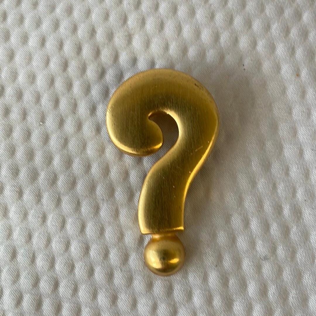 Vintage Gold Tone Question Mark Brooch. Approximately 2 X 1.25 - Etsy