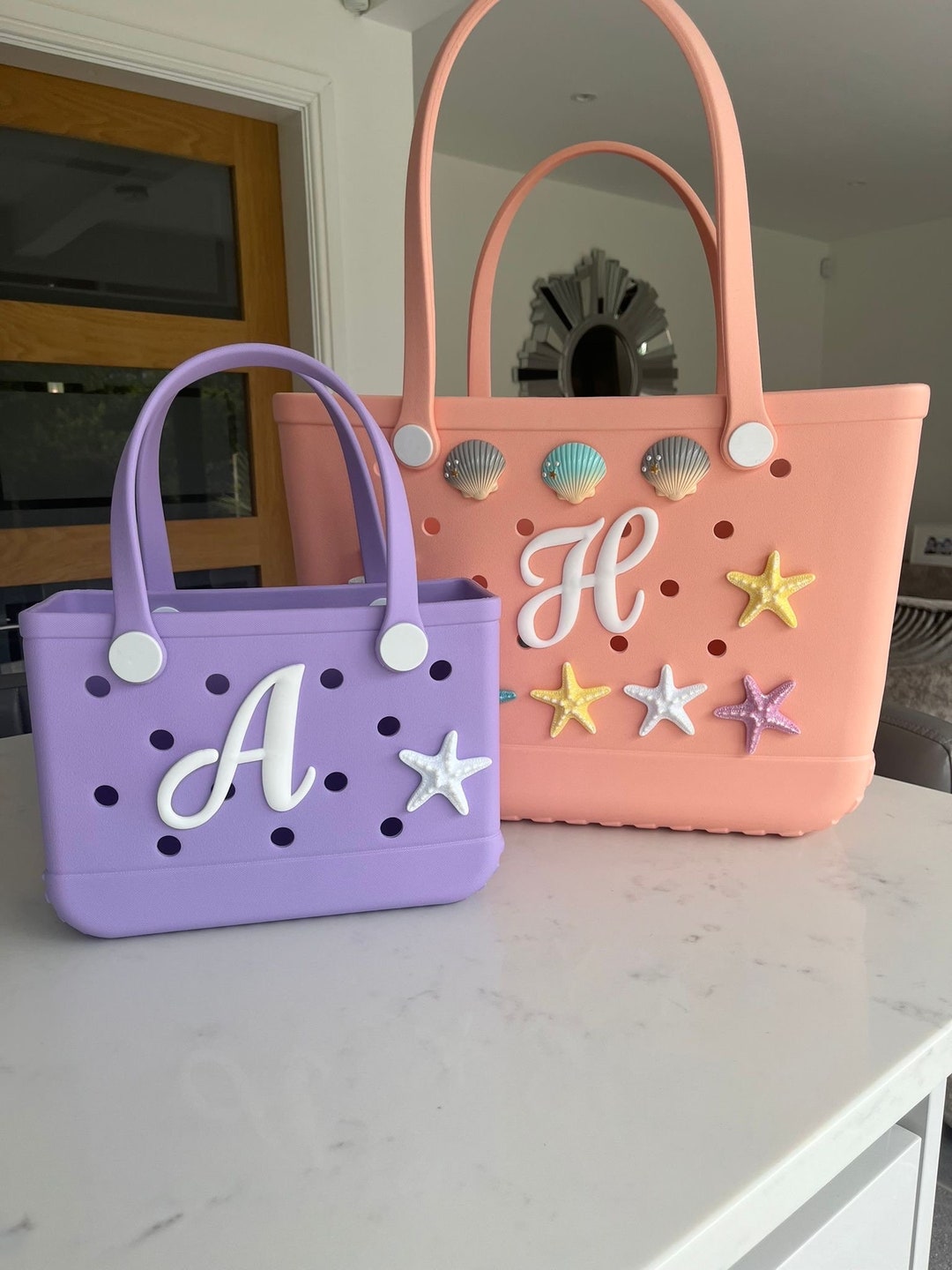 Charms for Croc Style Bogg Bag and Initial Charm Multi Purpose Beach ...