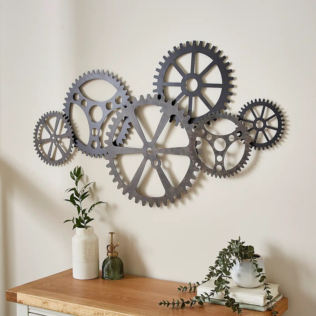 Luxury Metal Cog Wall Art Indoor & Outdoor Rustic - Etsy
