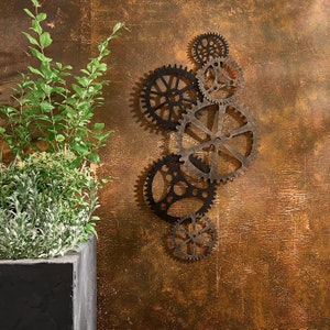 Luxury Metal Cog Wall Art Indoor & Outdoor Rustic - Etsy