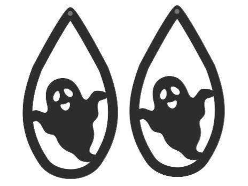 SVG Ghost Earring File- SVG Ghosts- Cricut SVG Earrings- Ghost Earrings ...