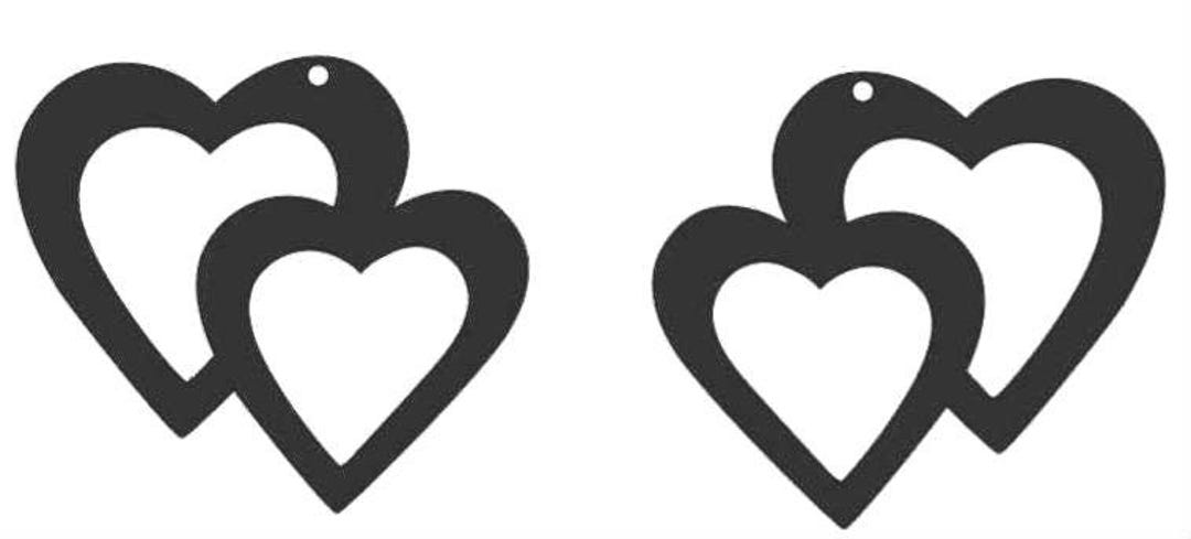 SVG Heart Earring File- SVG Cricut Earring File-svg Earrings-heart ...