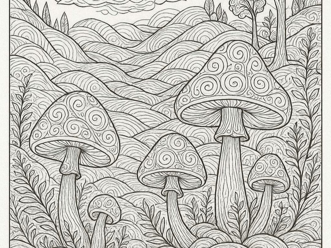 Adult Coloring Page- Coloring Page- Nature Coloring Sheet - Etsy