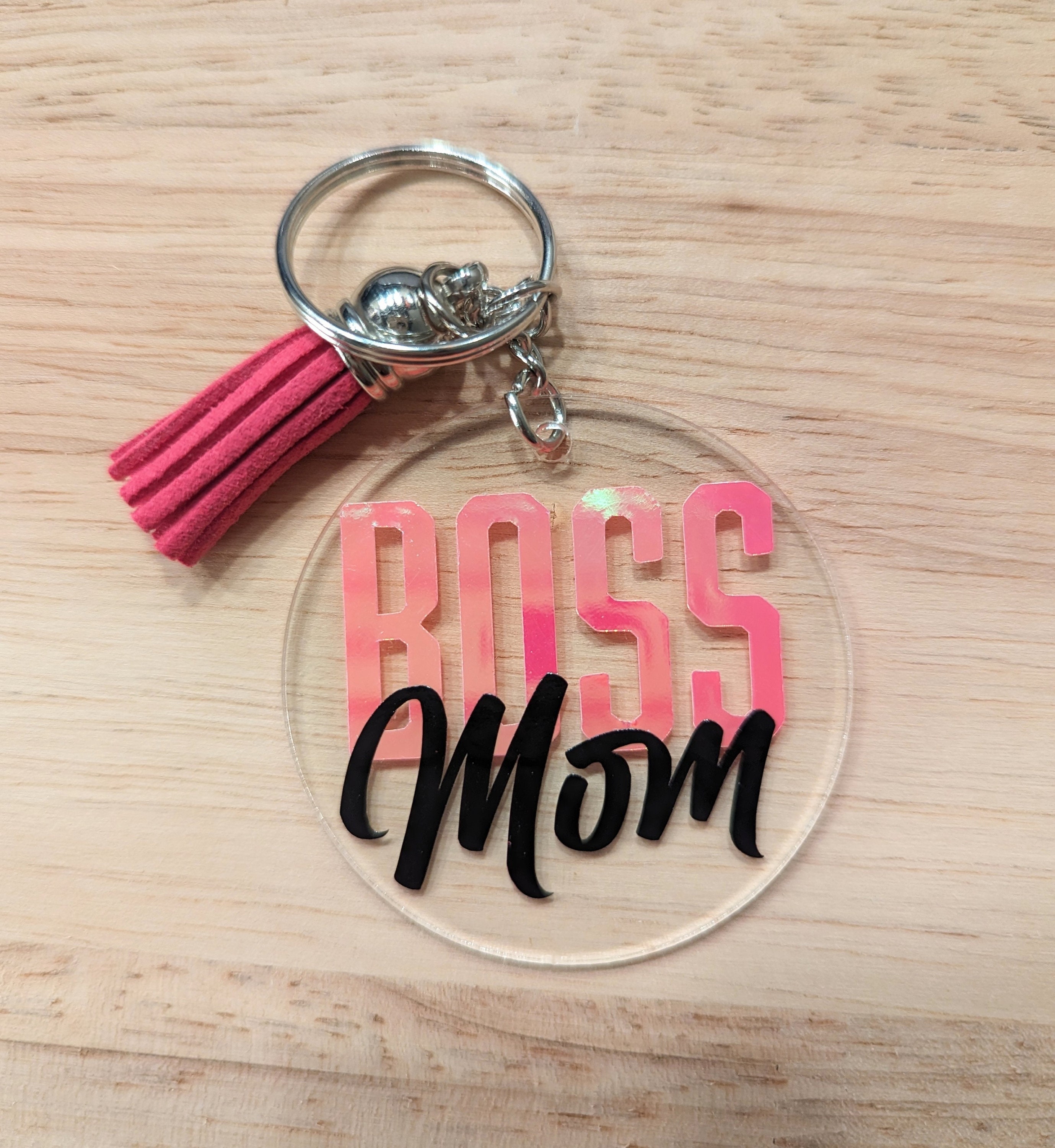 Mom Keychain Acrylic Keychain Boss Keychain-boss Mom Keychain - Etsy
