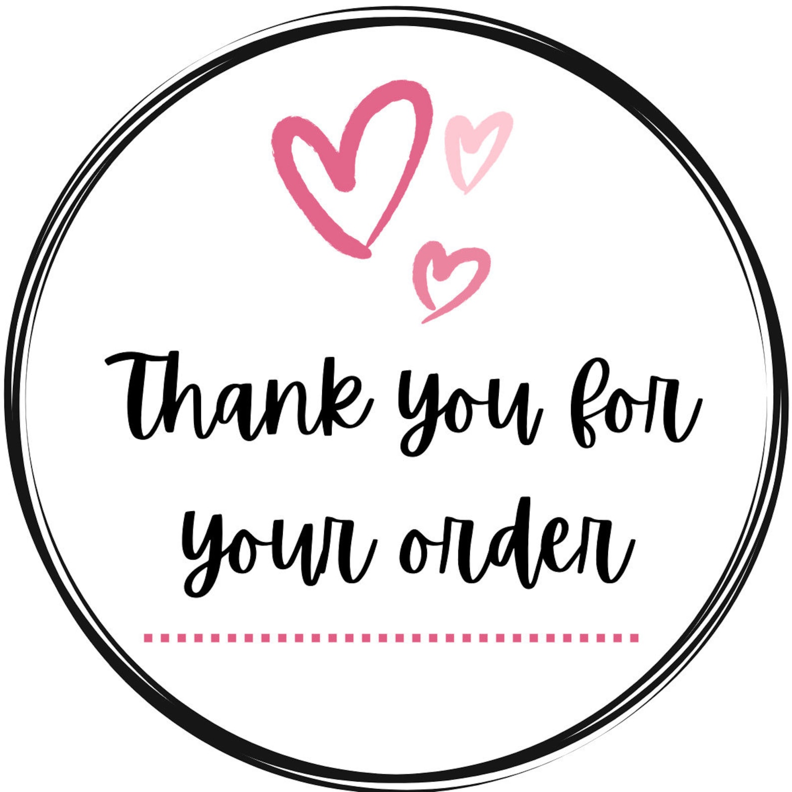 Thank You Sticker- Order Sticker- Business Stickers- - Etsy