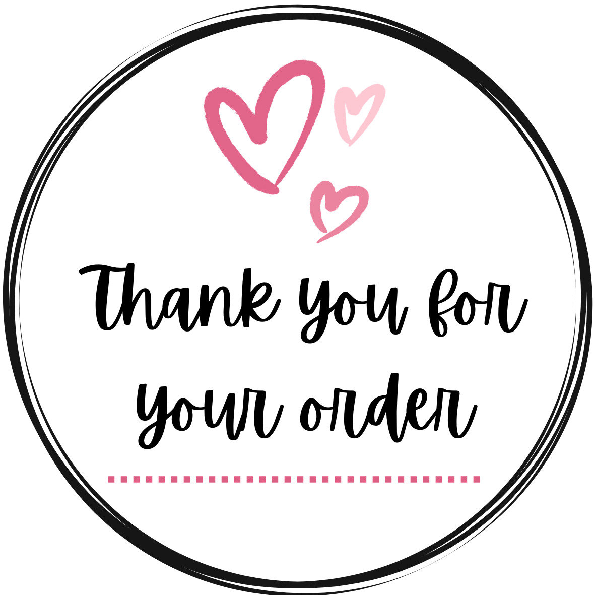 Thank You Sticker- Order Sticker- Business Stickers- - Etsy
