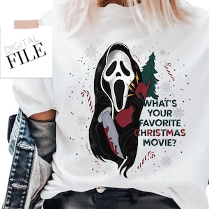 Ghostface Christmas PNG Digital File Christmas Sublimation - Etsy