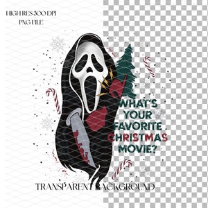 Ghostface Christmas PNG Digital File Christmas Sublimation - Etsy
