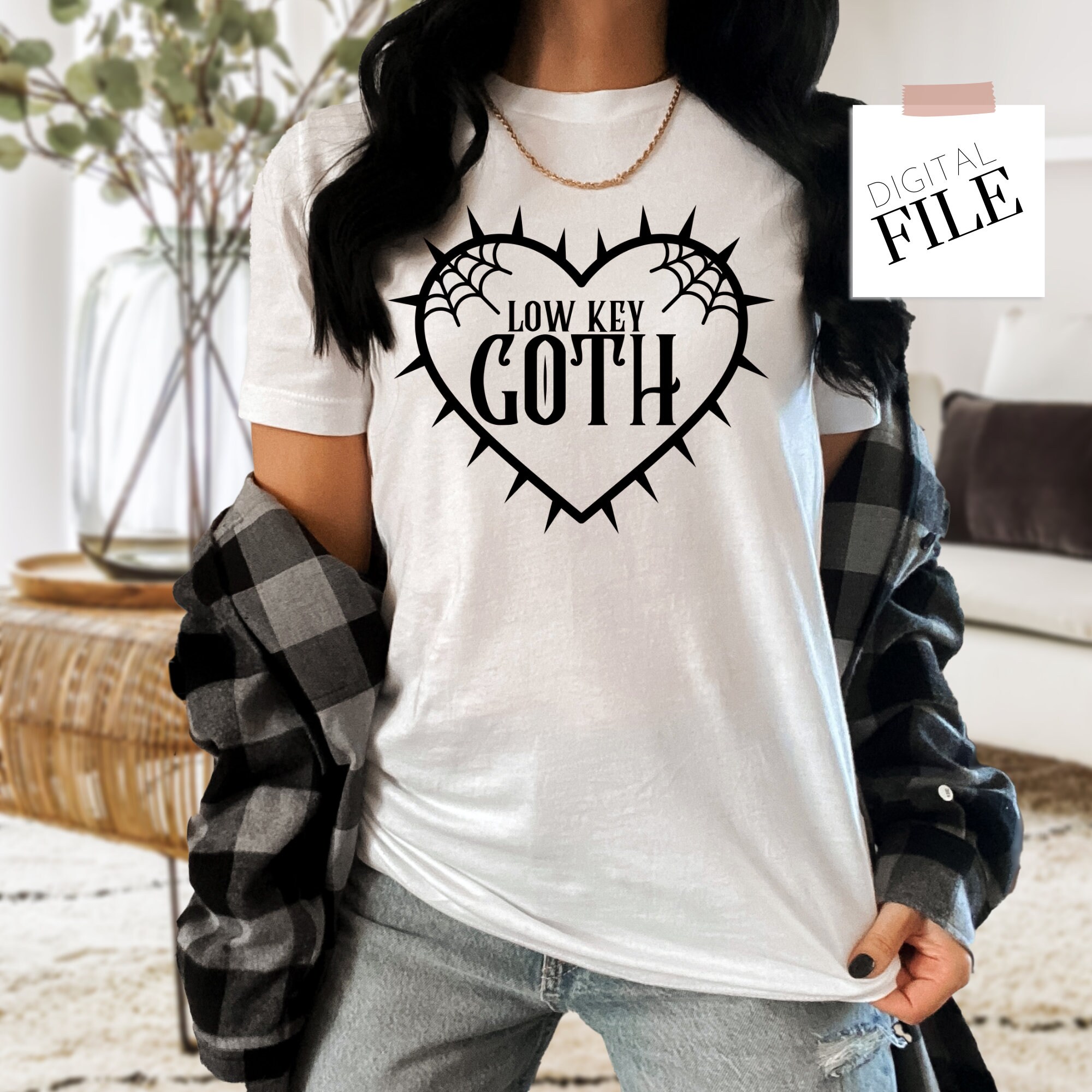 Low Key Goth SVG and PNG File, Gothic PNG, Witchy Vibes, Sublimation ...